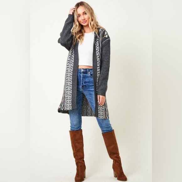Northern Angel | Sweaters | Northern Angel Aztec Native Chargoal Gray ...